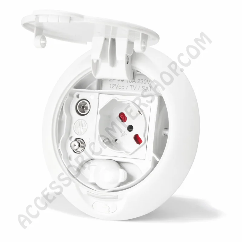 Multipresa Incasso Esterna Bianco | Accessoricampershop.com